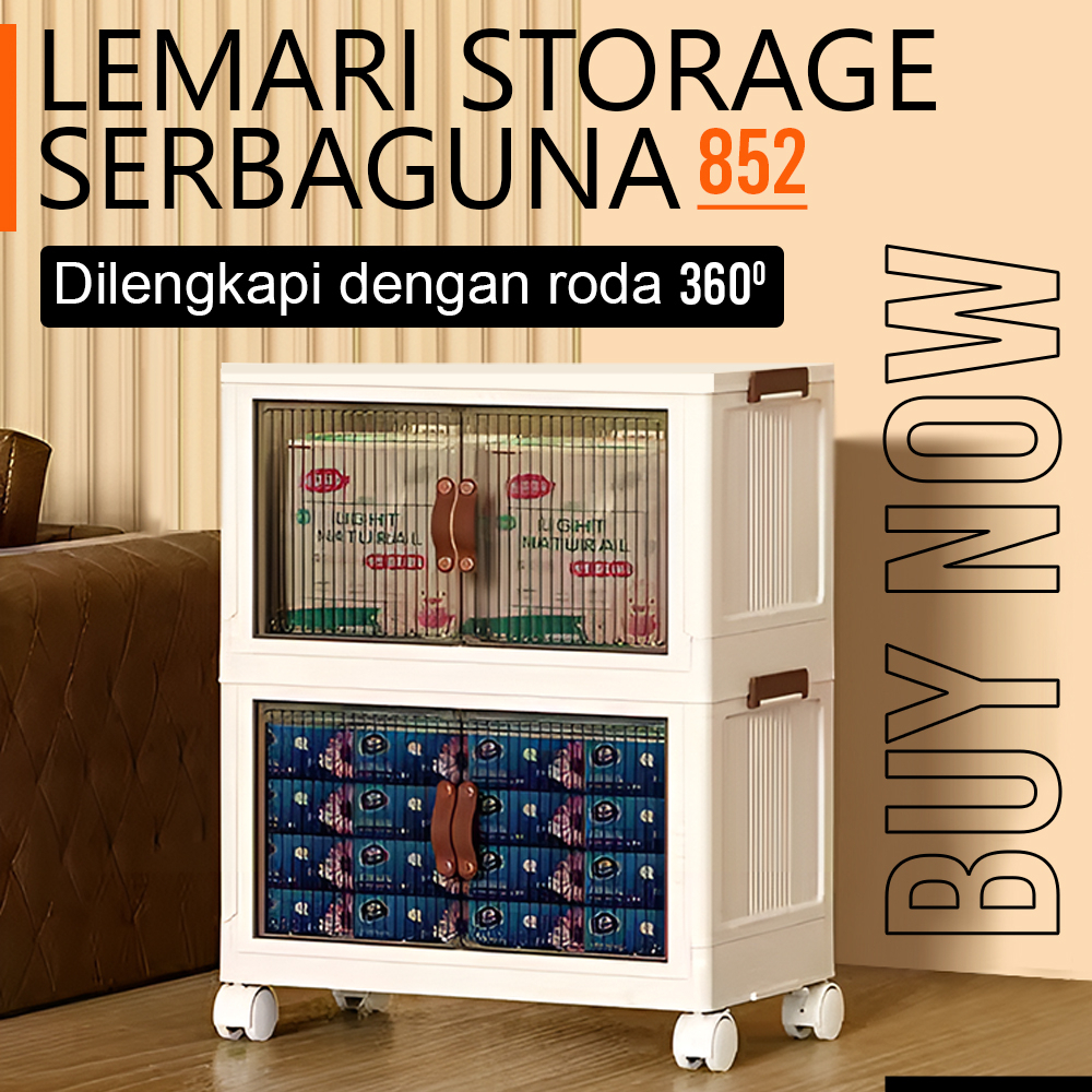 Jual Container Box Lipat Lemari Susun Plastik Serbaguna Polibox Napolly ...