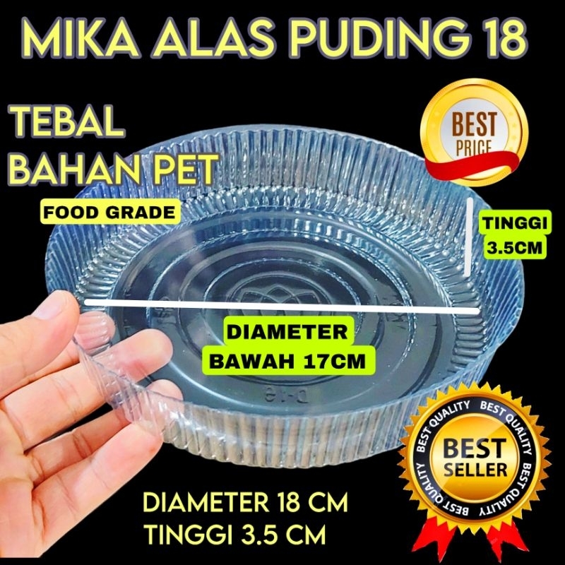 Jual MURAH TRAY MIKA ALAS PUDING KUE BOLU PIE SALAD BULAT UKURAN 17 18 ...