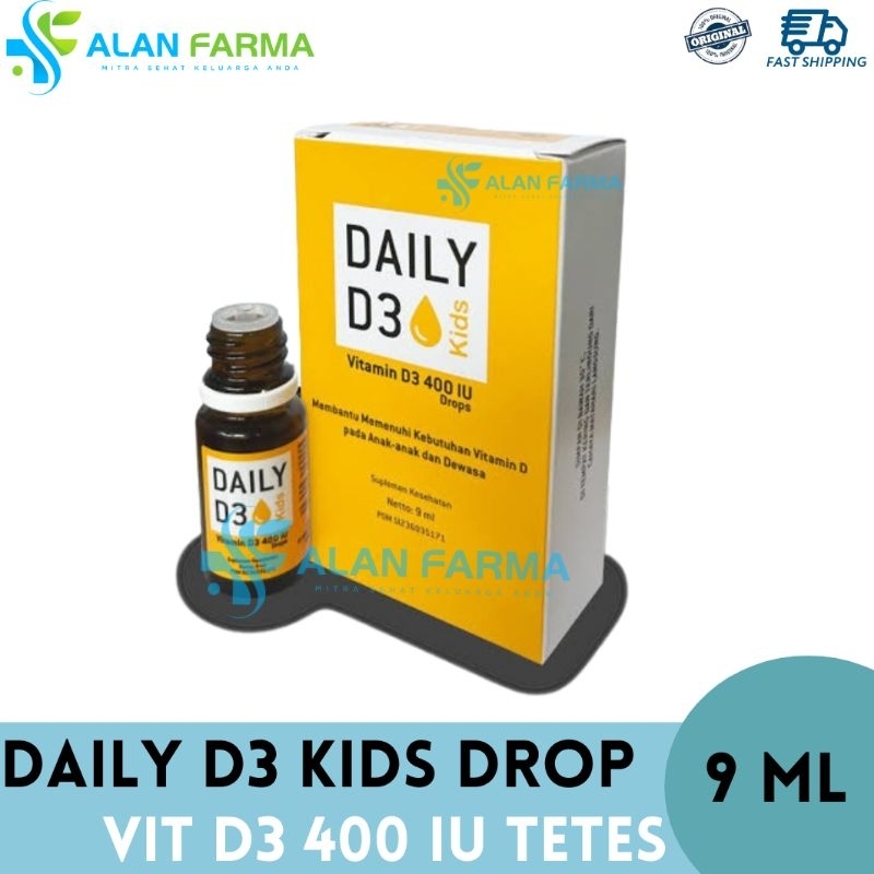 Jual Daily D3 Kids Drop 9 mL | Vitamin D3 400 iu tetes by Interbat ...