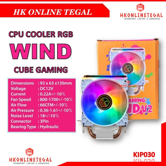 Jual Fan Cooler CPU RGB Cube Gaming Wind V2 - Fan CPU | Shopee Indonesia