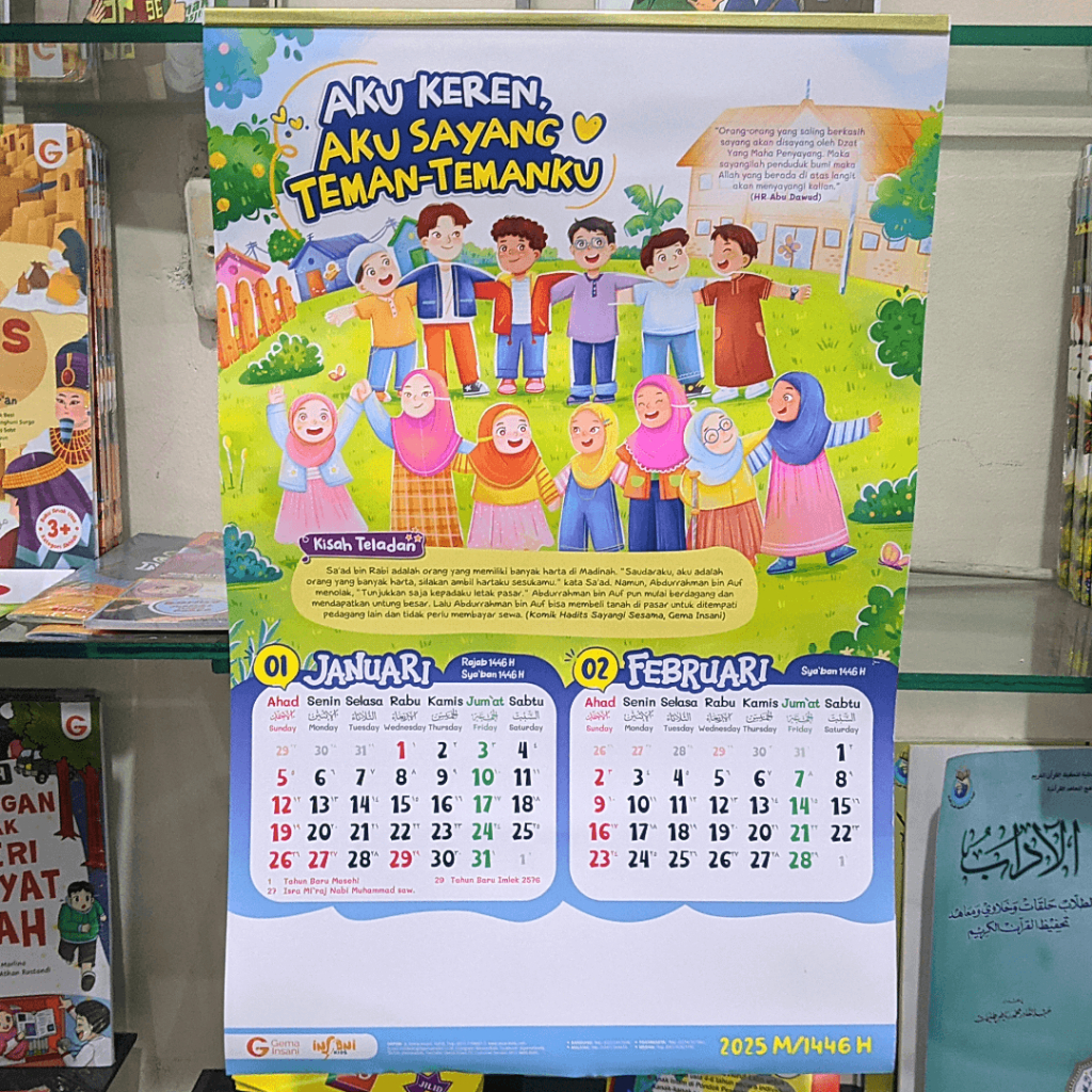 Jual Kalender Anak Muslim 2025 (aku keren aku sayang teman-temanku ...