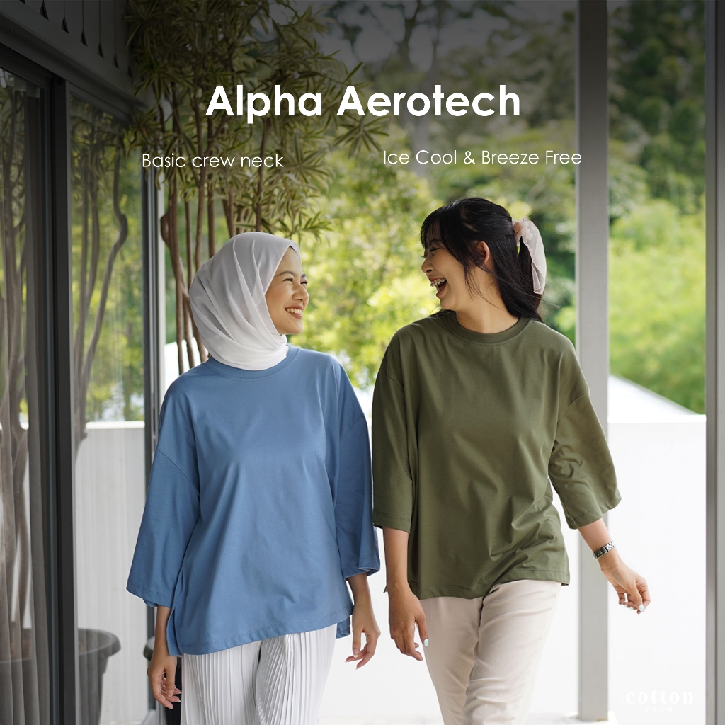 Jual Cotton Inch - Alpha AEROTECH™ Oversized T- shirt Premium Cotton ...