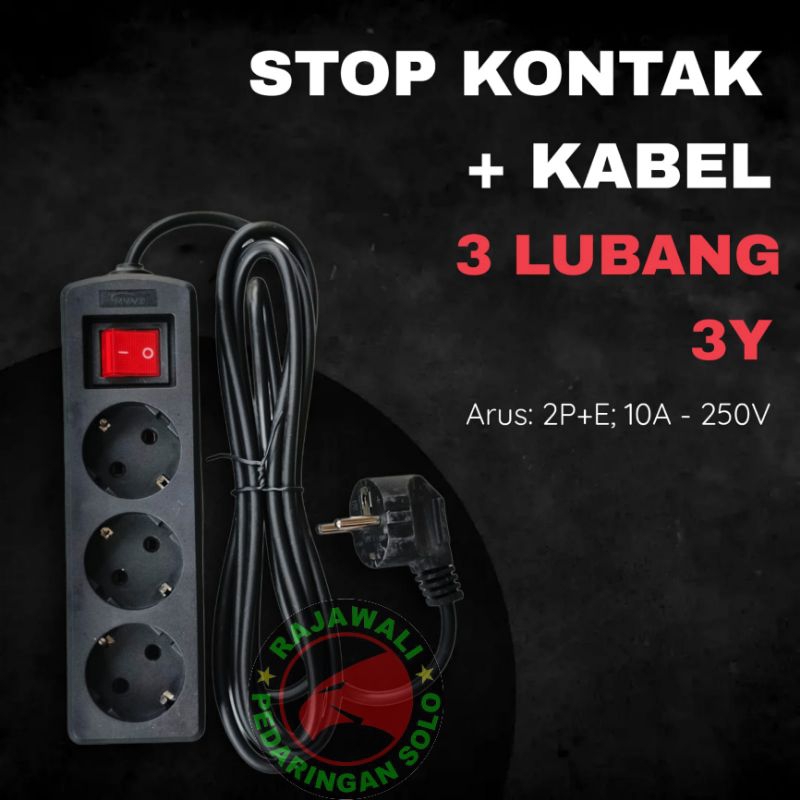 Jual Kabel Olor Lubang 3 Stop kontak dengan Kabel | Shopee Indonesia