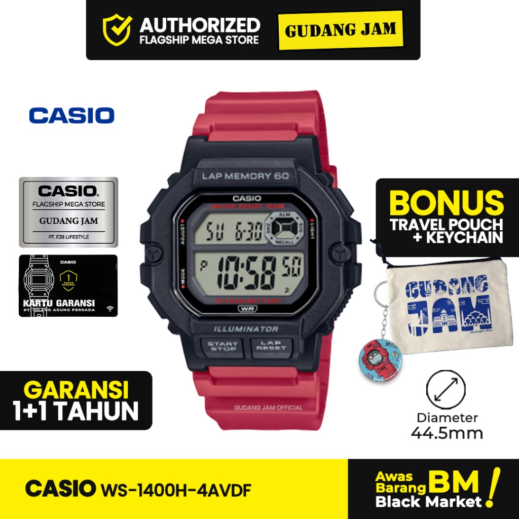 Jual Jam Tangan Casio WS-1400H-4AVDF WS-1400H WS-1400 WS1400H WS 1400H ...