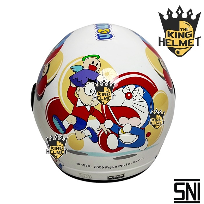 Jual BMC TOURING KIDS DORAEMON NOBITA WHITE RED HELM ANAK | Shopee ...