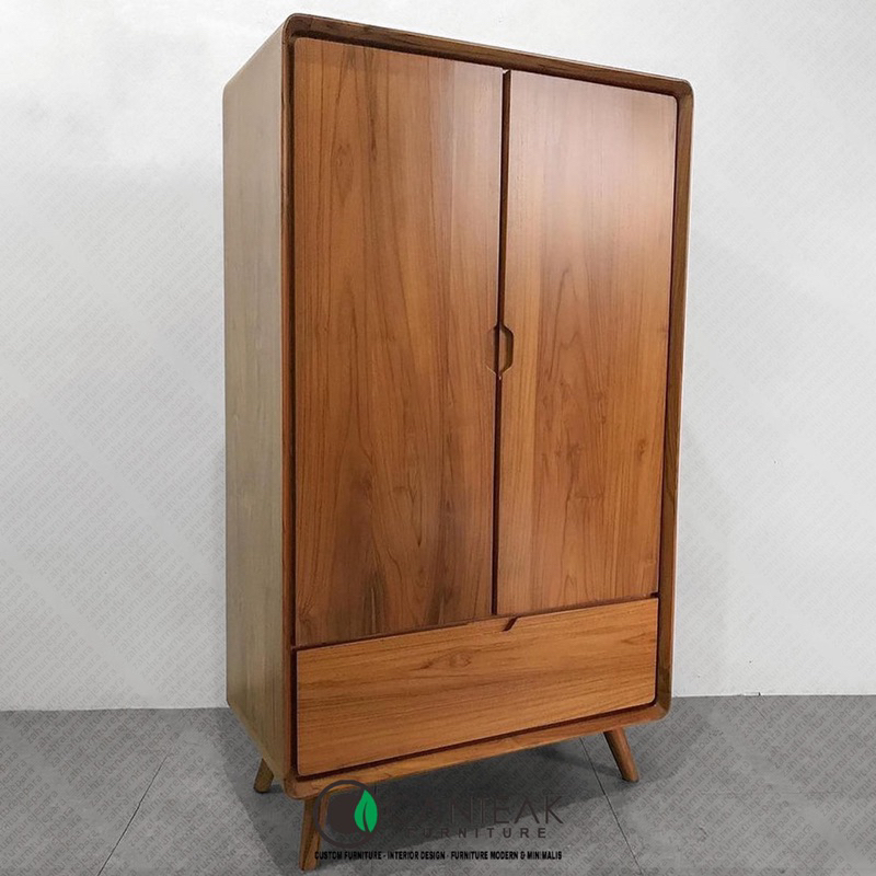 Jual Almari pakaian 2 pintu-Almari jati minimalis | Shopee Indonesia