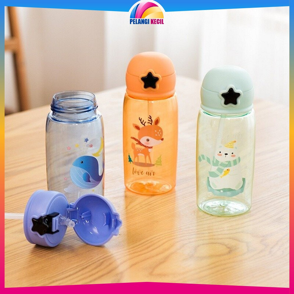Jual Botol Air Minum 500ML BPA FREE denganTombol Bintang Motif Karakter ...