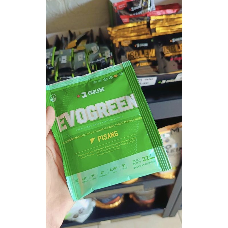 Jual Evolene Evogreen Rasa Pisang 6 Sachet - Suplement Fitnes - Whey ...