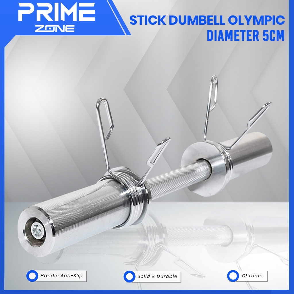 Jual BODYMASTER Stick 50CM Dumbell Olympic Plate 5cm - Gym besi barbell ...