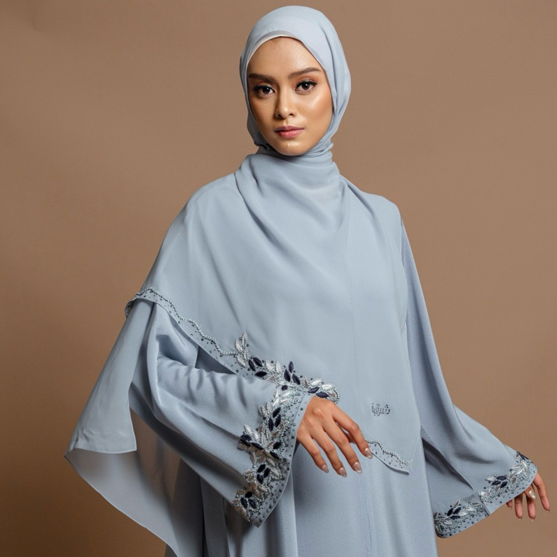 Jual SHARQIAA Abaya Handmade Embroidery- Include Hijab Pashmina ...