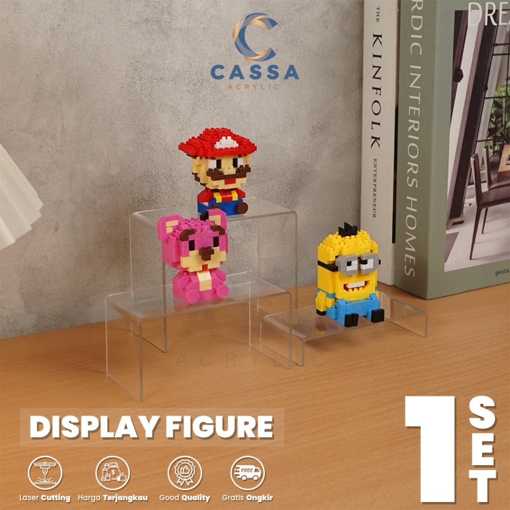 Jual Stand Display Action Figure / Rak Susun Mainan 1 Paket 3 Tingkat ...