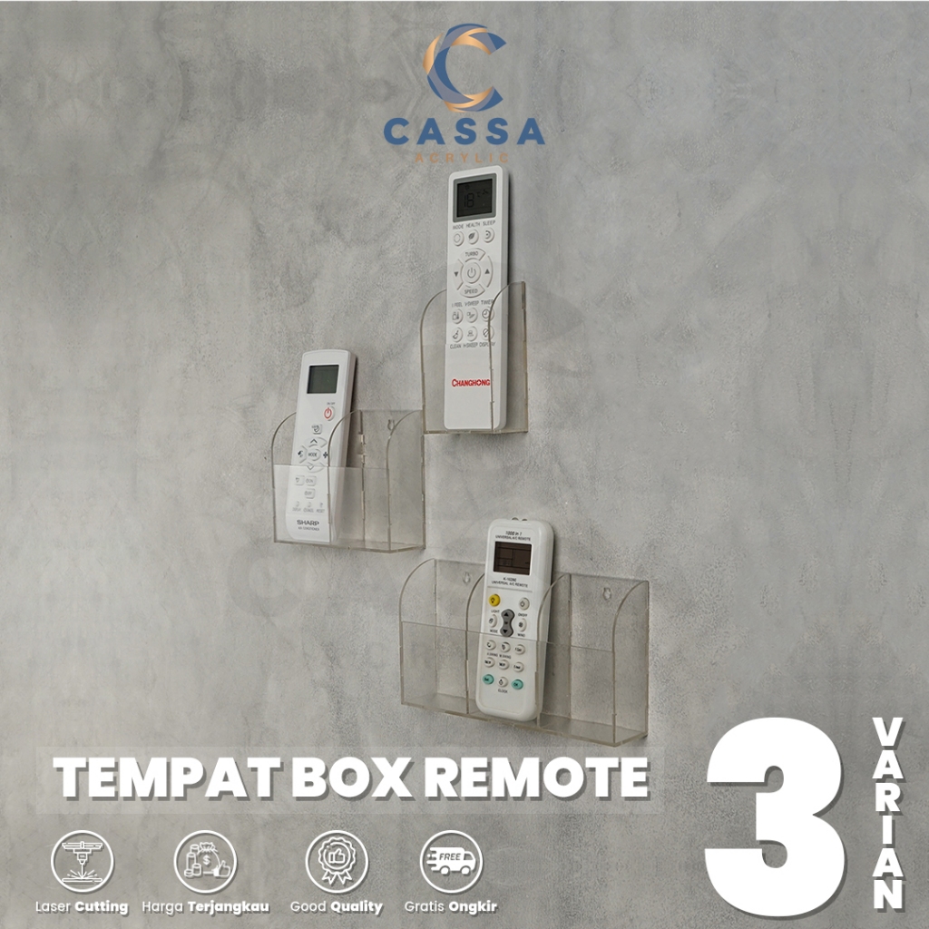 Jual Tempat Remote AC Akrilik Rak Penyimpanan Remote AC Tempat Remot TV ...