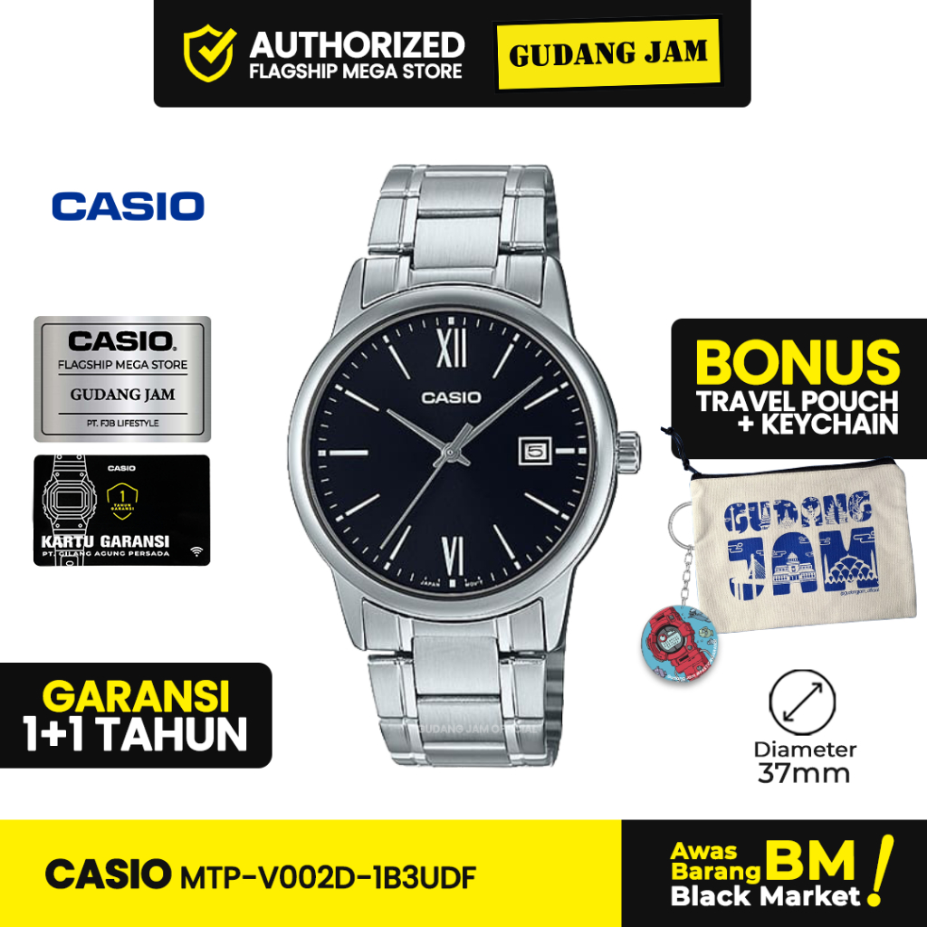 Jual Jam Tangan Casio MTP-V002D-1B3UDF MTP-V002D MTP-V002 MTPV002D MTP ...