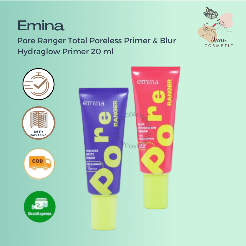 Jual Emina Pore Ranger Total Poreless Primer & Blur Hydraglow Primer 20 ...