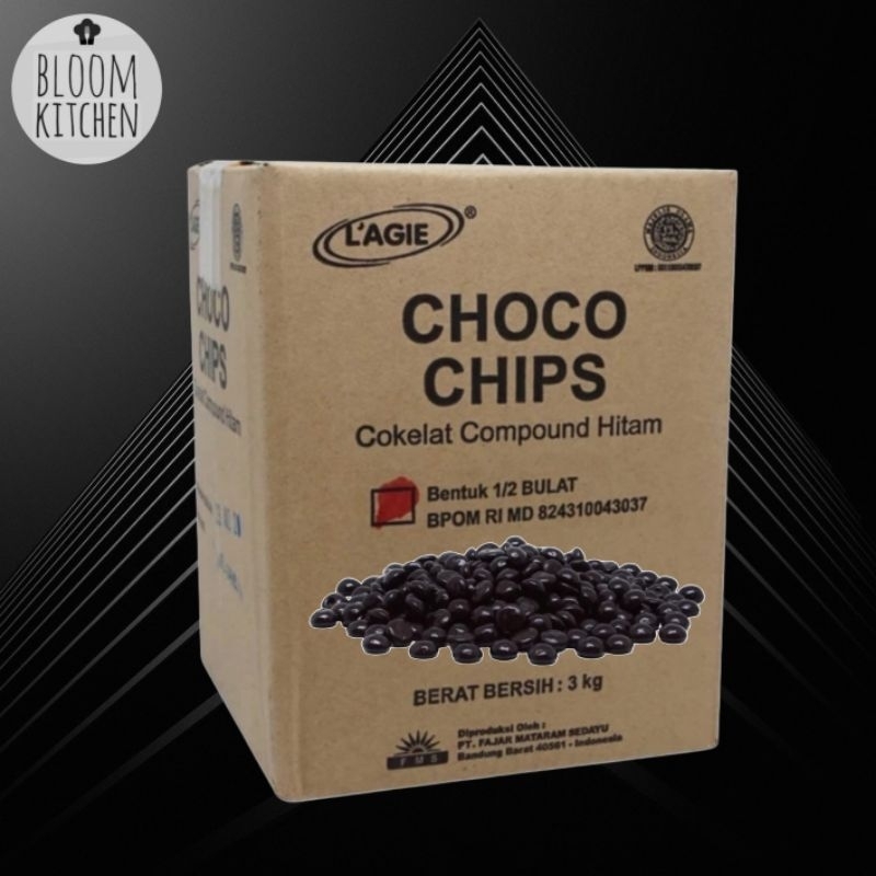 Jual LAGIE CHOCOCHIP Setengah Bulat / CHOCO HIPS 1/2 Bulat / CHOCO CHIP ...