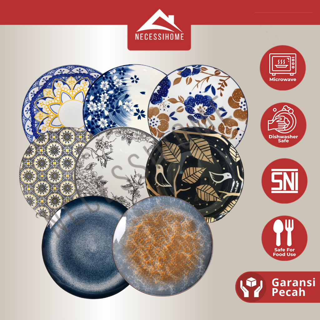 Jual HOKITA Piring Keramik Omega Plate 9.25Inch / 23.5 cm | Shopee ...