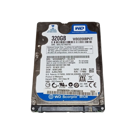 Jual HDD SATA WD Scorpio Blue 320GB WD3200BPVT Hard Disk Laptop 320 GB ...