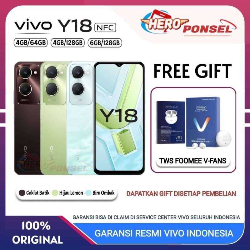 Jual VIVO Y18 RAM 4/64GB NFC | VIVO Y18 4/128GB | VIVO Y 18 RAM 6/128GB ...