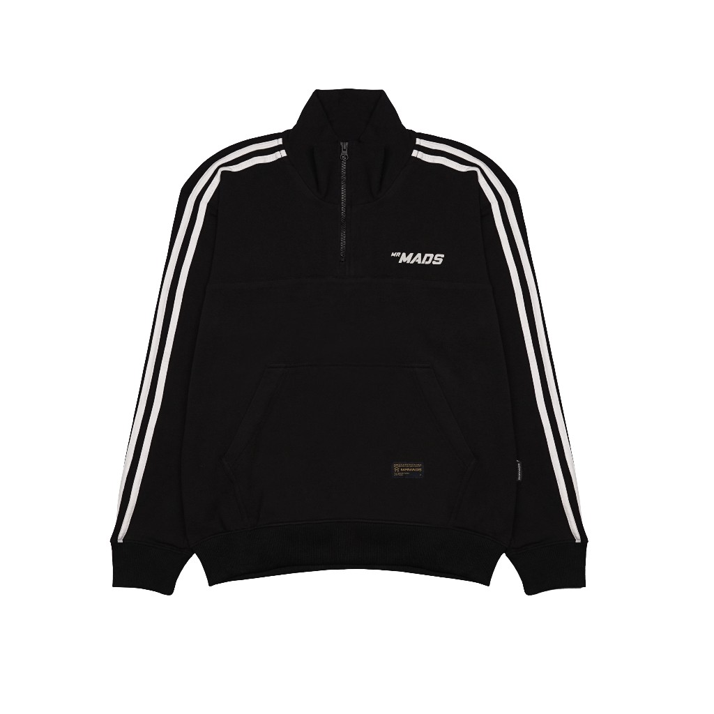 Jual Mr Mads - Jacket Interval Half Zipper - Black | Shopee Indonesia