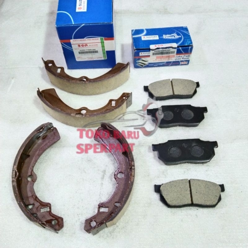 Jual Brake pad Dan Brake shoe Futura Kampas rem set depan belakang Suzuki Futura Original 2set ...