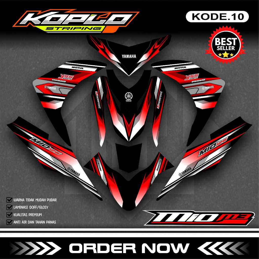 Jual Stiker Decal Full Body Motor Yamaha MIO M3/MIO Z- Stiker Dekal ...