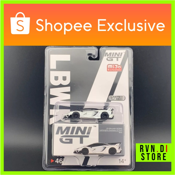 Jual Mini GT LB-Silhouette WORKS Lamborghini Aventador GT EVO WHITE ...