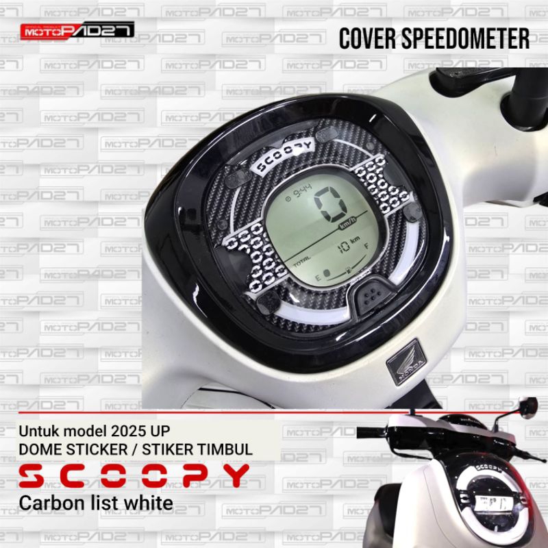 Jual Motopad27 stiker timbul cover spidometer Honda New Scoopy 2025 ...