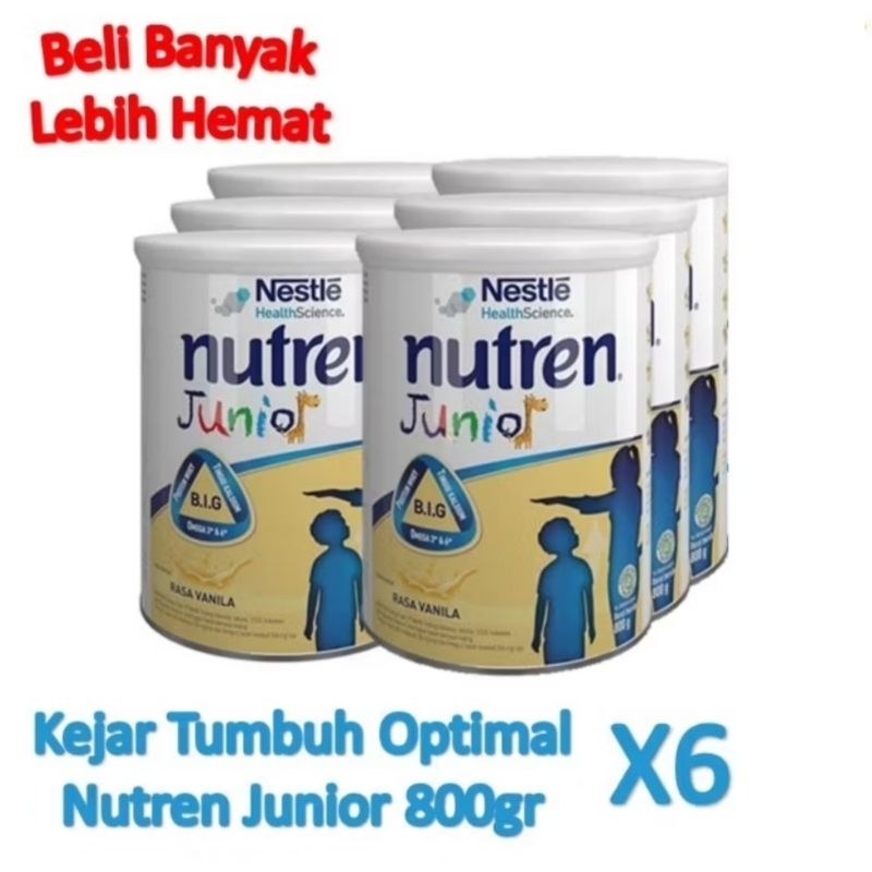 Jual nutren junior 800gr x 6 kaleng ED juli 2026 | Shopee Indonesia