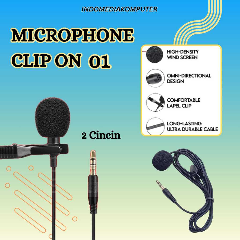 Jual Microphone Clip On 01 Audio Microphone MV01 Clip On | Shopee Indonesia
