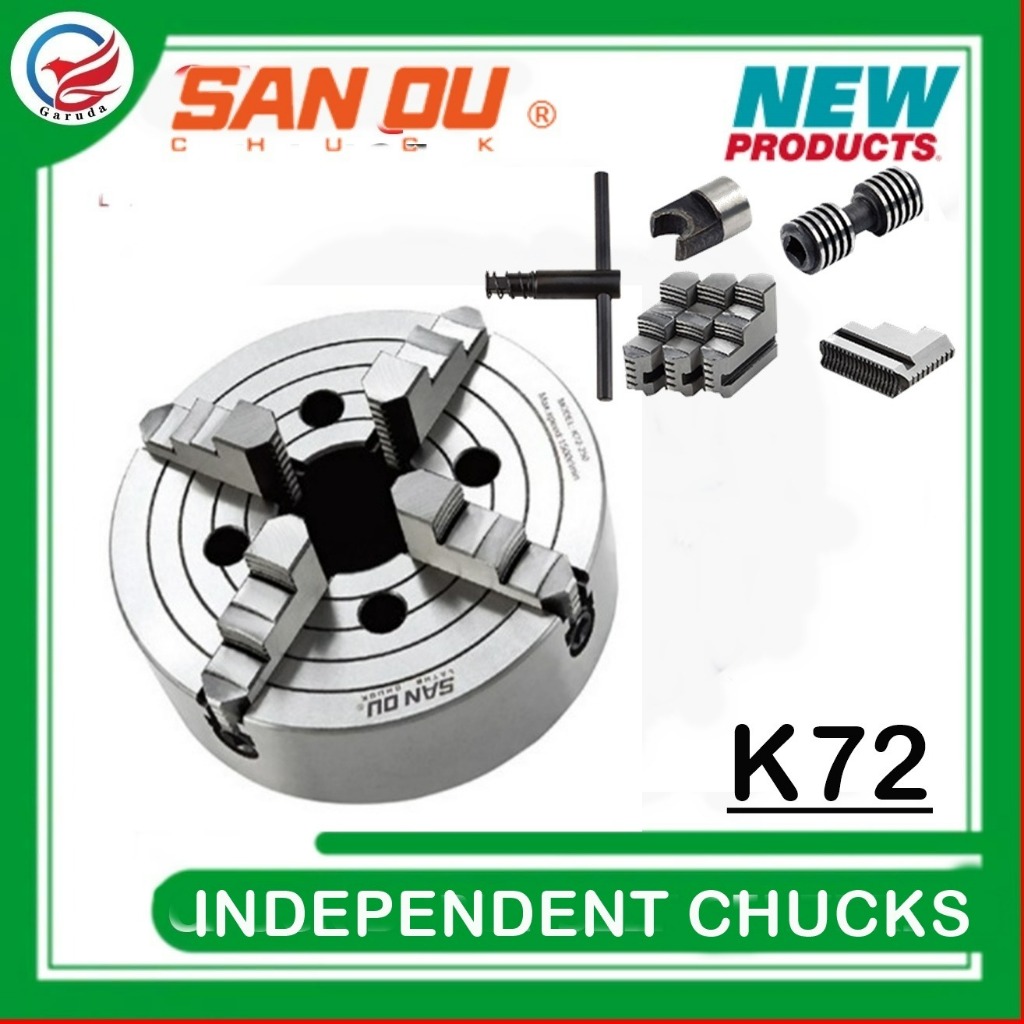 Jual K72-250 Chuck Bubut 10" 4 Jaw K72-200 Claw 8 Inchi Cekam Kaki 4 ...