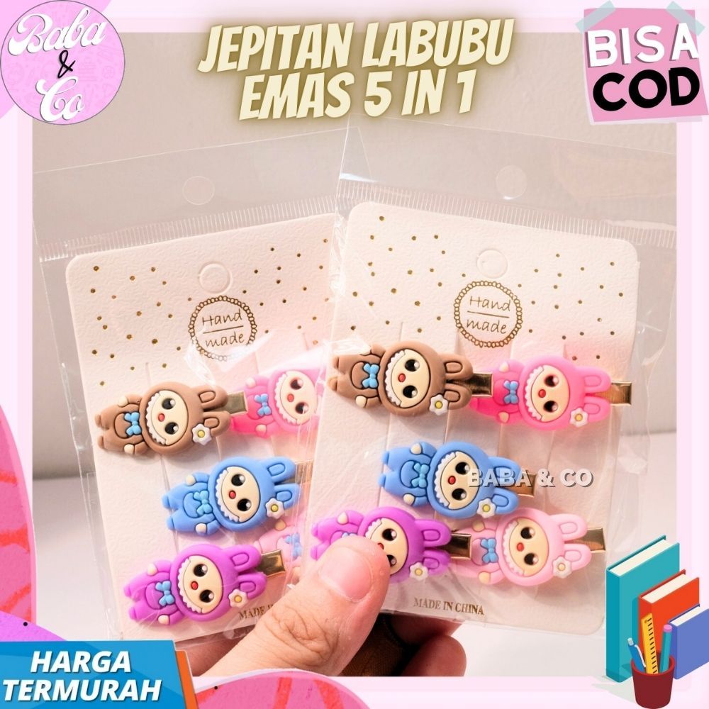 Jual JEPITAN LABUBU 5 IN 1 JEPITAN RAMBUT ANAK LABUBU LUCU IMUT 1 SET ...