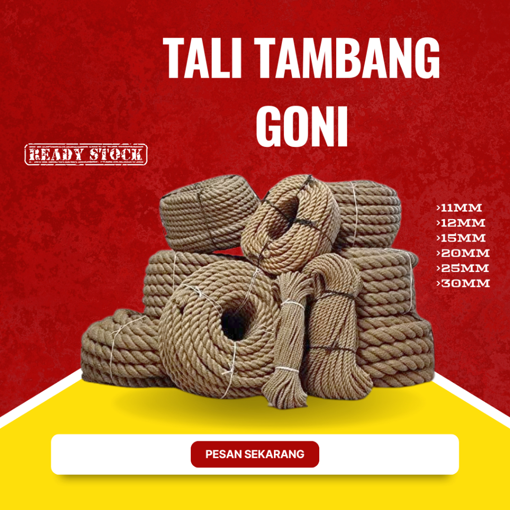 Jual TALI TAMBANG GONI BESAR METERAN - TALI TARIK TAMBANG -PENGIKAT ...