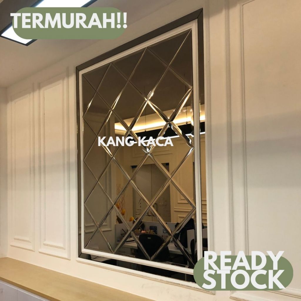 Jual CUSTOM Kaca Cermin Bevel Bronze / Brown, Kaca Cermin Aestetic ASLI ...