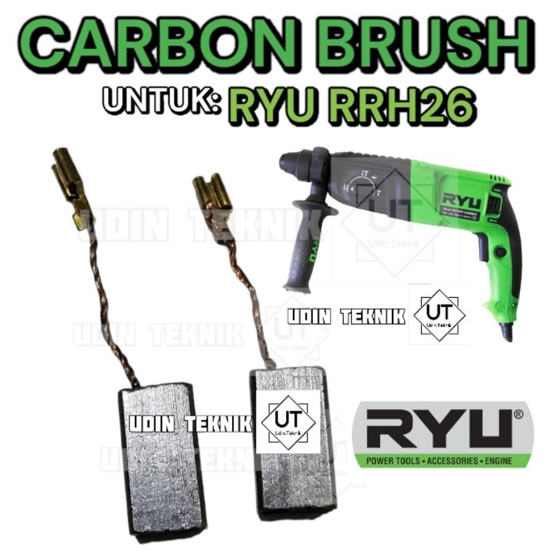 Jual CARBON BRUSH RYU RRH26 ARANG ARENG SPUL CB ROTARY HAMMER RYU RRH ...