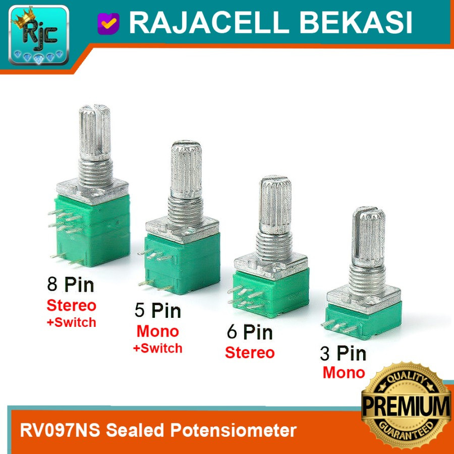 Jual RV097NS RK097N Sealed Potensiometer Analog Potentiometer Potensio | Shopee Indonesia