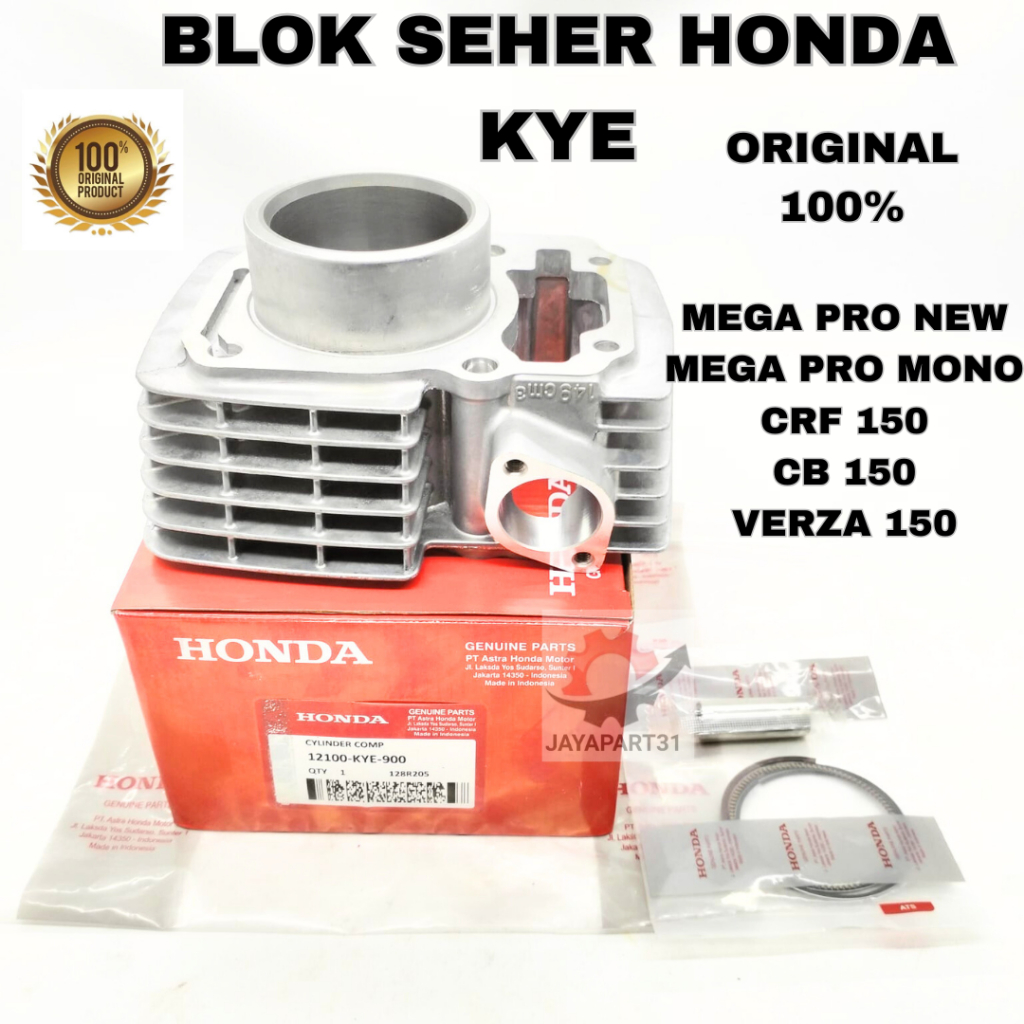Jual BLOK SEHER HONDA KYE ASLI ORIGINAL AHM MEGA PRO MONO, CRF 150, VERZA 150 | Shopee Indonesia