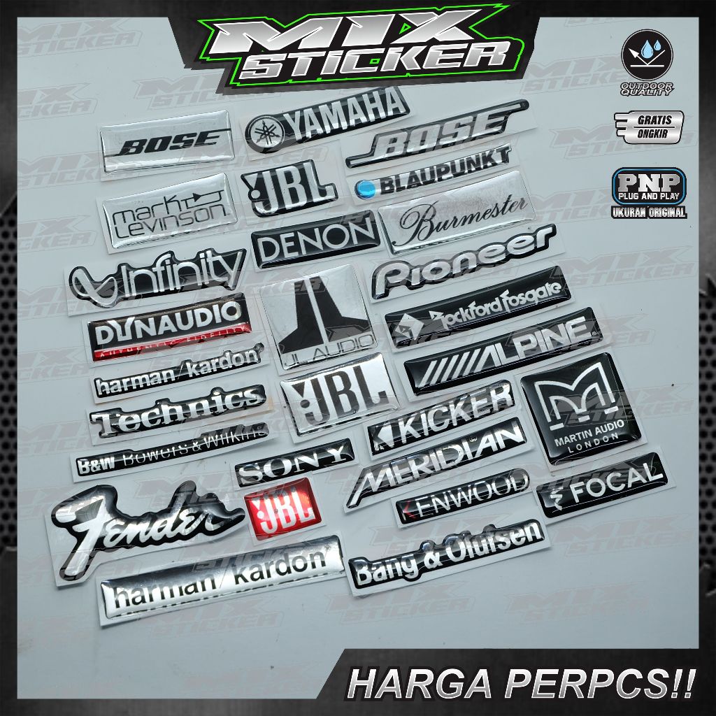Jual Emblem logo audio mobil / emblem speaker mobil / emblem tape mobil ...