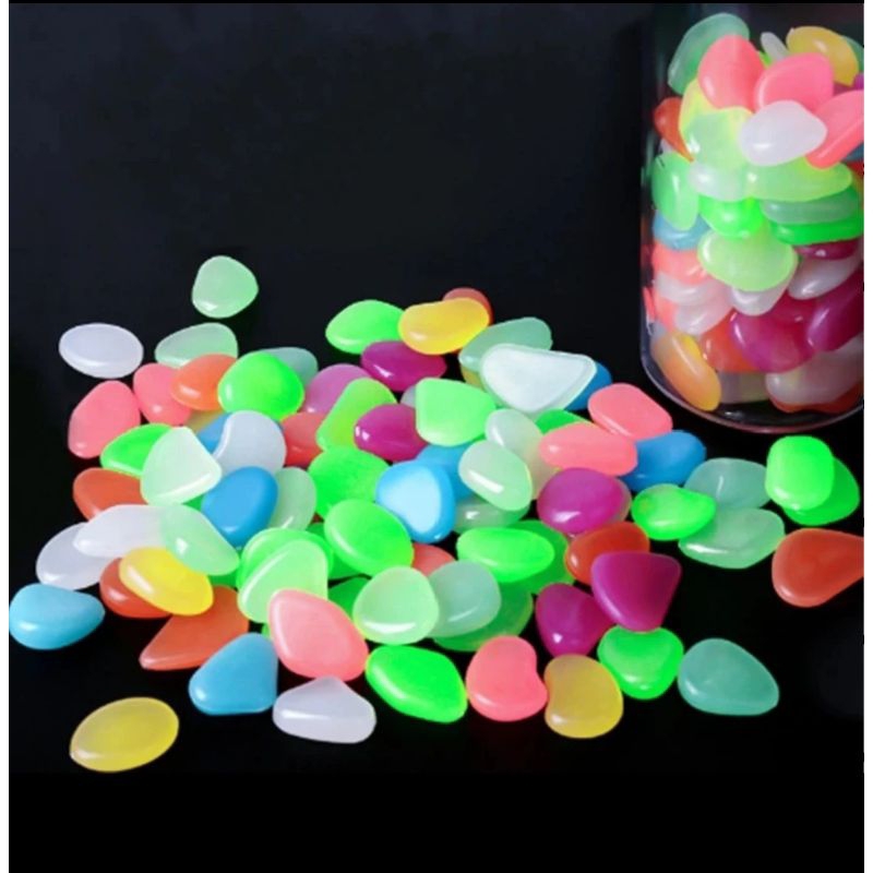 Jual Batu glow in the dark luminous stone pebble taman aquarium menyala ...