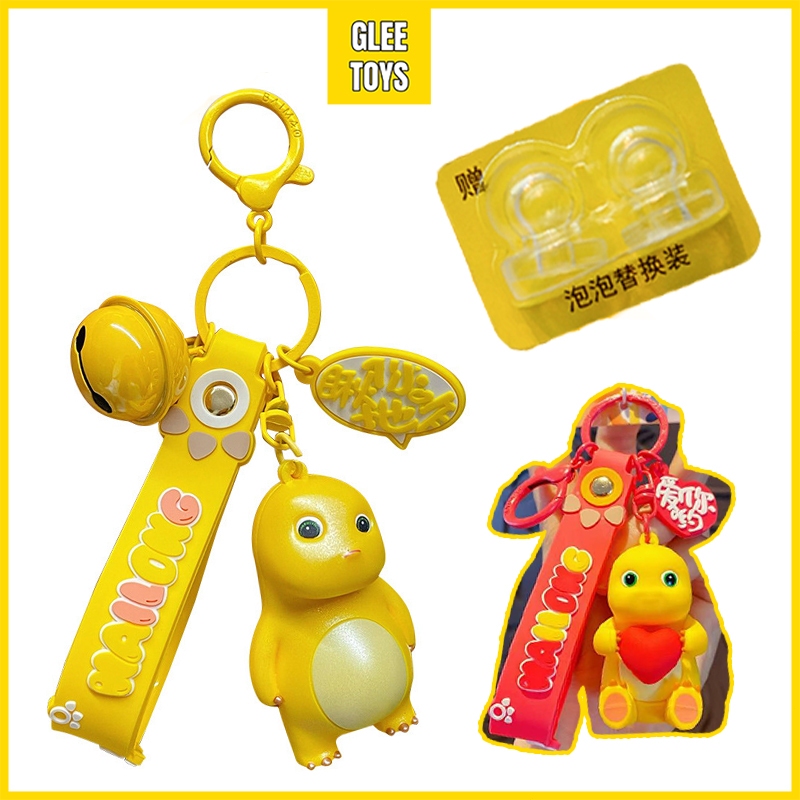 Jual GLee Gantungan Kunci Dino Kuning Naga Susu Gantungan Kunci Bubble ...