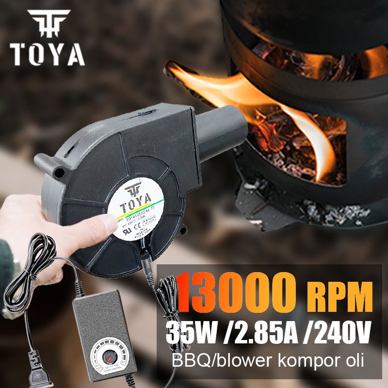 Jual TOYA Blower Mini for Kalan DC 12V 13000RPM BBQ Blower | Shopee ...