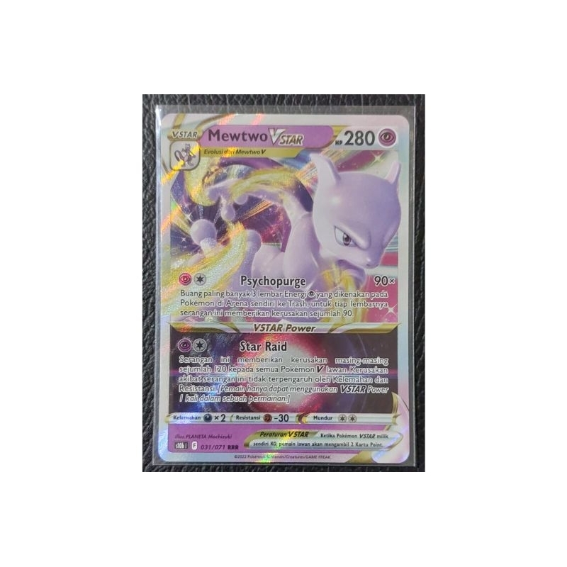 Jual Kartu Pokemon TCG - Mewtwo V Star RRR (S10b) 031/071 | Shopee Indonesia