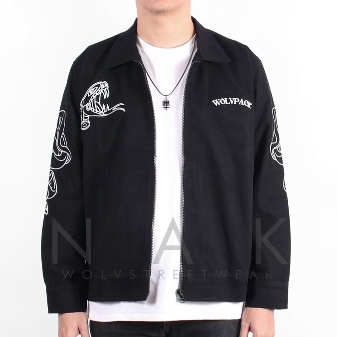 Jual Work Jacket Boxy Pria Black / Work Jacket Boxy Fit / Work Jacket ...