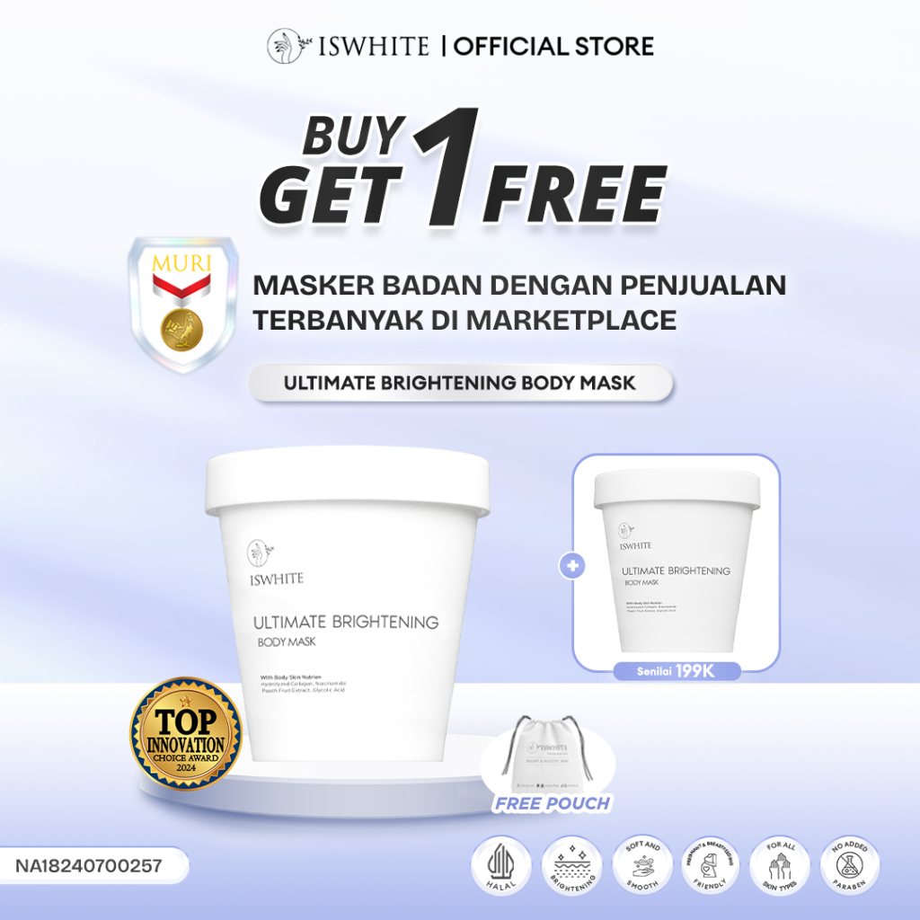 Jual [GET 2 PCS BODY MASK] ISWHITE Perfect Ultimate Body Mask Package ...
