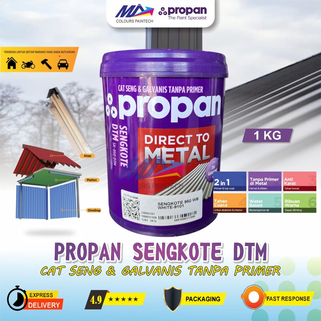 Jual CAT ANTI KARAT SENG PROPAN SENGKOTE DTM SK-950 KEMASAN 1L | Shopee ...