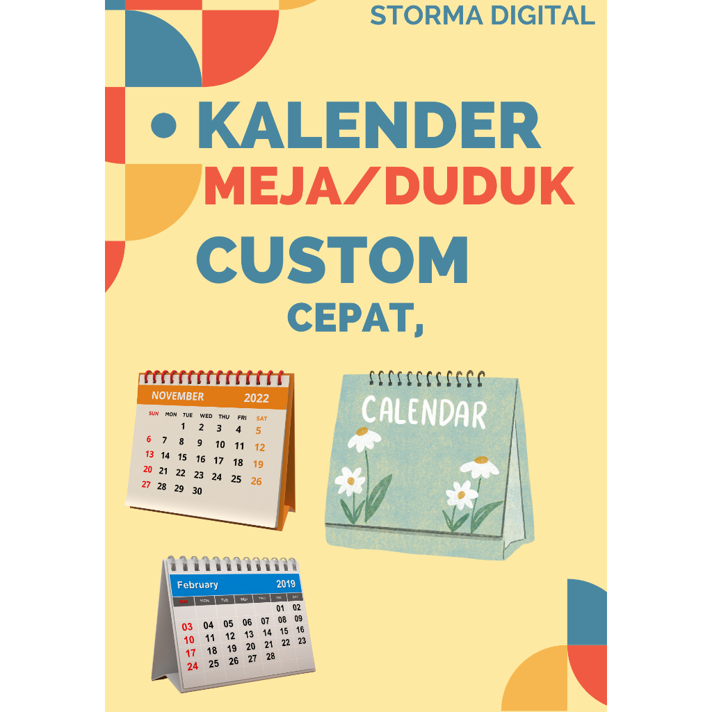 Jual Cetak Kalender Duduk Custom / Print Kalender Meja/Custom Calender ...