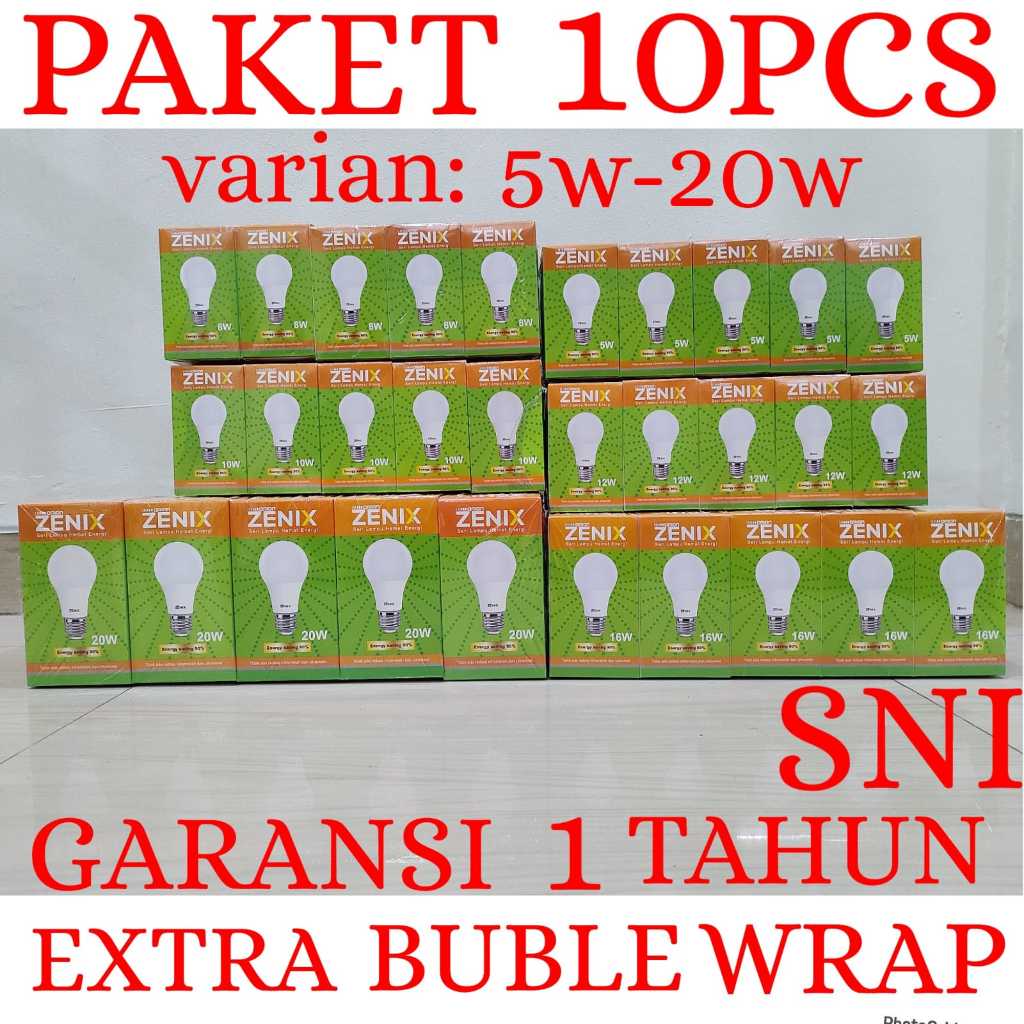Jual Lampu LED Putih LED PREMIUM 5W 8W 10W 12W 16w 20wBohlam LED PAKET 10PCS | Shopee Indonesia