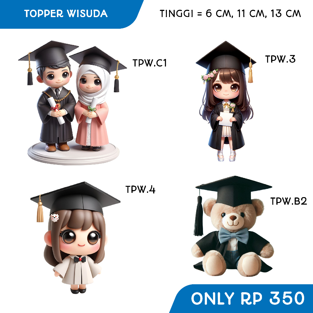 Jual Topper Wisuda Terlengkap & Harga Terbaru April 2026 | Shopee Indonesia