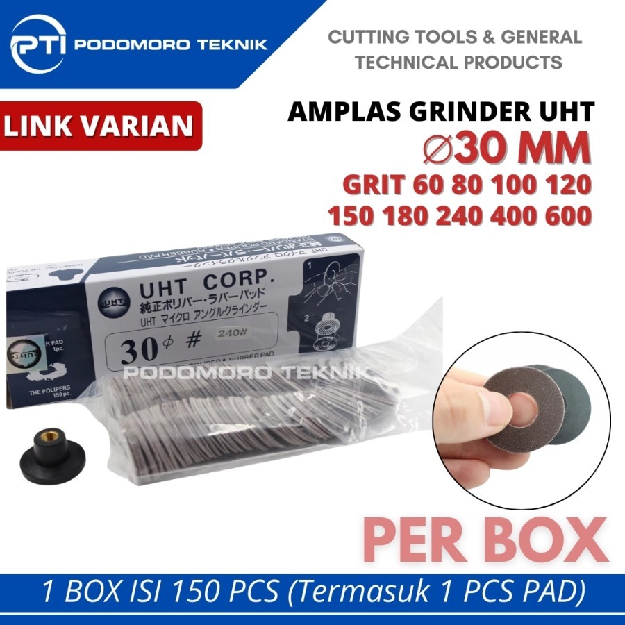 Jual Amplas Grinder 30 mm Grit 60 80 100 120 150 180 240 400 600 Amplas ...