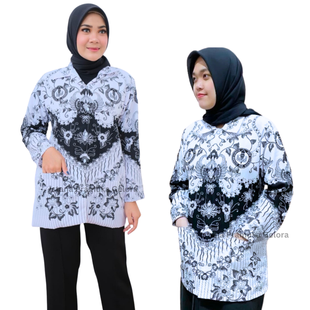 Jual (PREMIUM) Seragam Guru Baju PGRI Wanita/Cewek/Perempuan Lengan ...