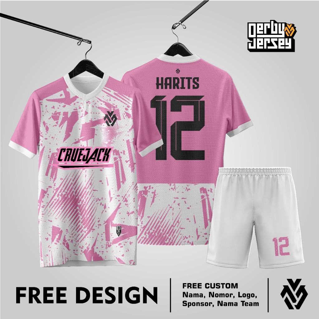 Jual Jersey Futsal custom | Jersey Sepak Bola | Blue Flower Free Custom ...